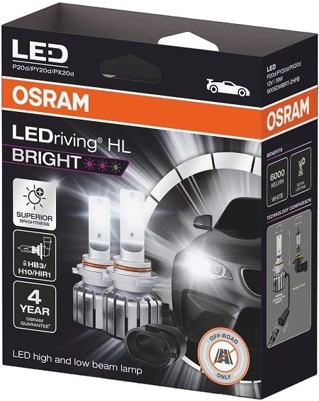 LED Автомобилни крушки Osram - LEDriving, HL Bright, HB3/H10/HIR1, 19W ...