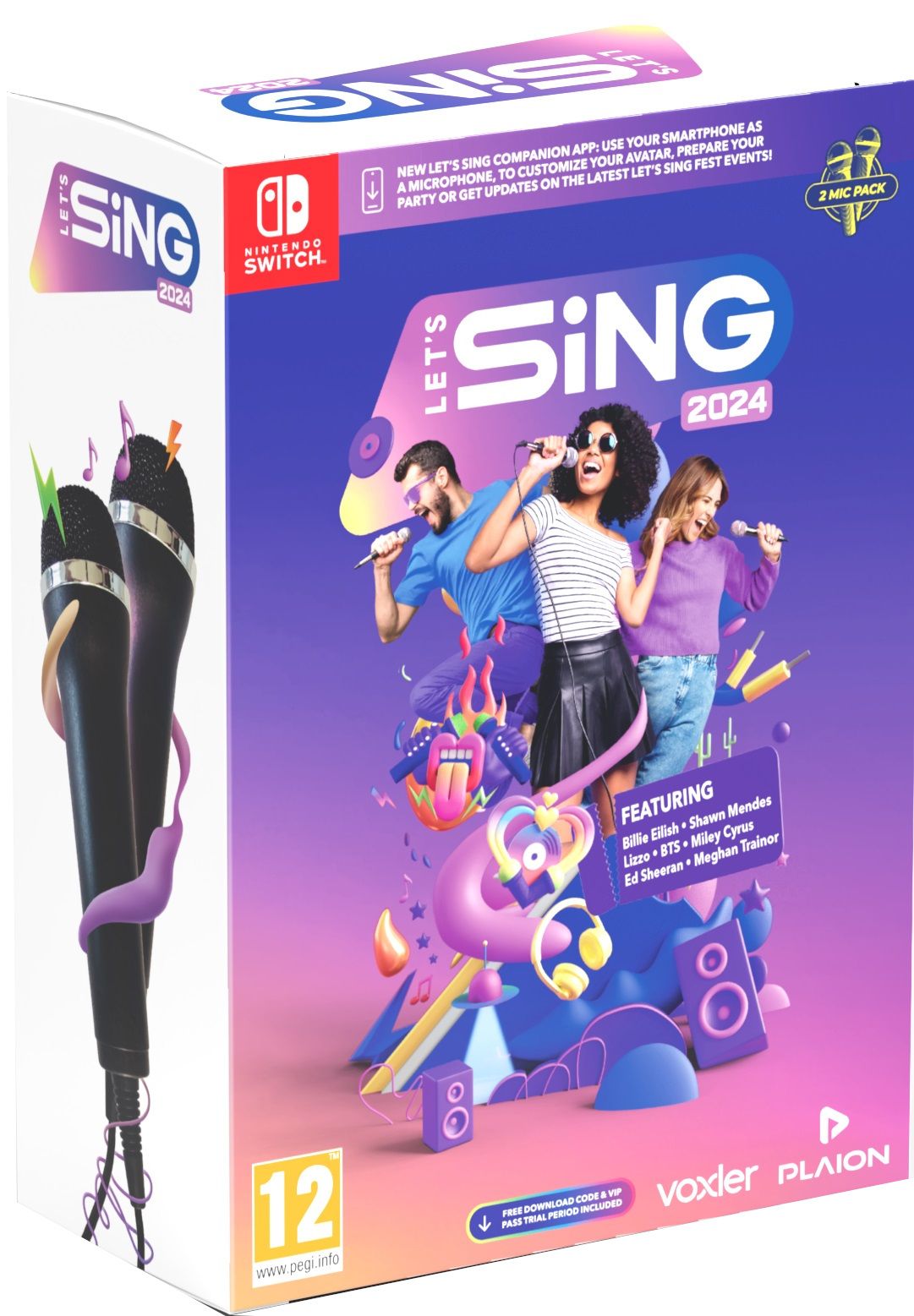 Let's Sing 2024 + 2 Microphones Bundle (Nintendo Switch) | Ozone.bg