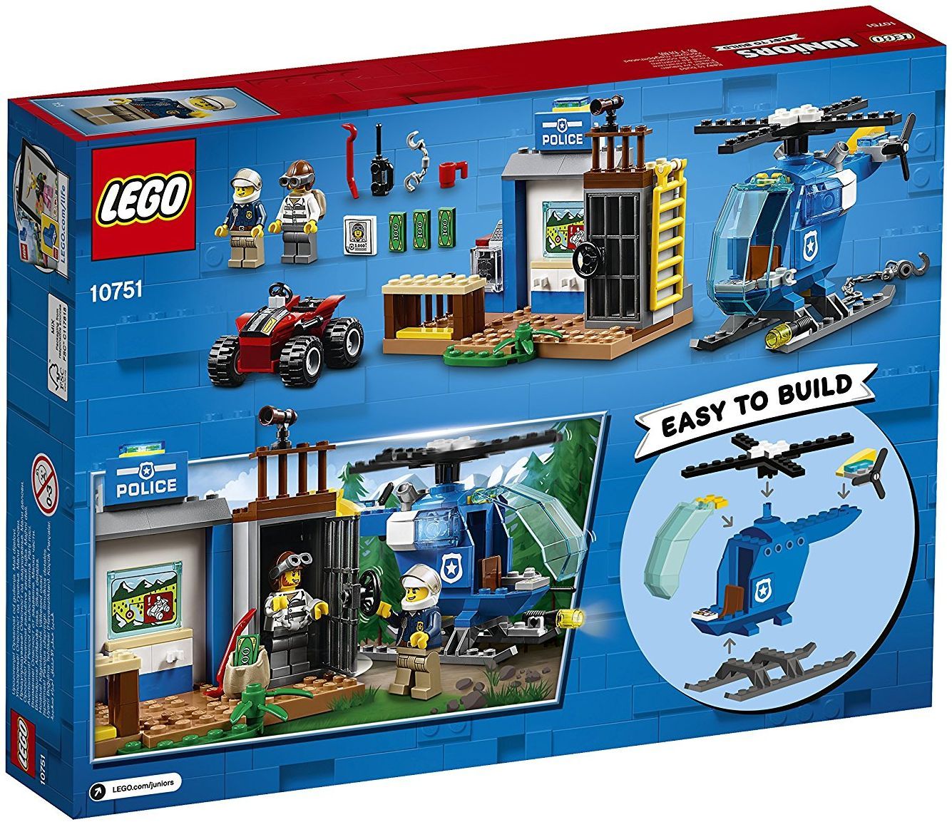 Конструктор Lego Juniors - Полицейско преследване в планината (10751 ...