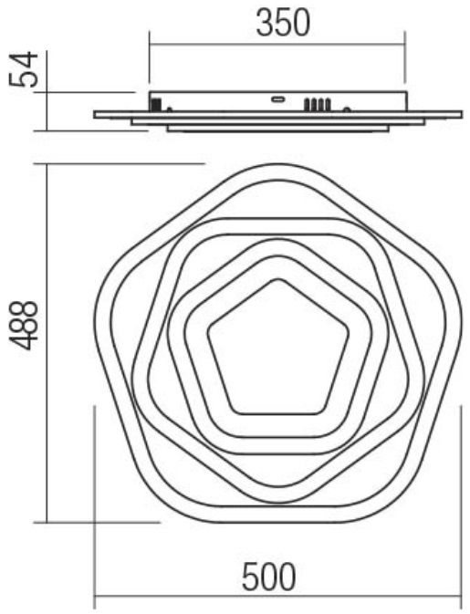 LED Плафон Smarter - Stratos 01-2342, IP20, 240V, 75W, димируем, бял ...