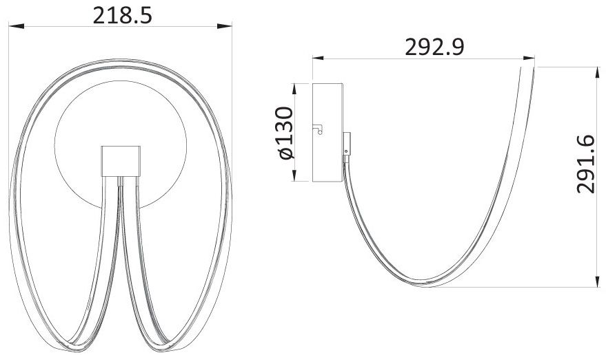 LED аплик Omnia - Line, IP 20, 20 W, 3000 K, сребрист | Ozone.bg