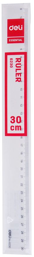 Линия за чертане Deli Essential - E6230, 30 cm, прозрачна | Ozone.bg