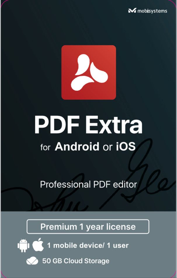 Лиценз Mobisystems - PDF Extra, за Android/iOS, 1 година | Ozone.bg