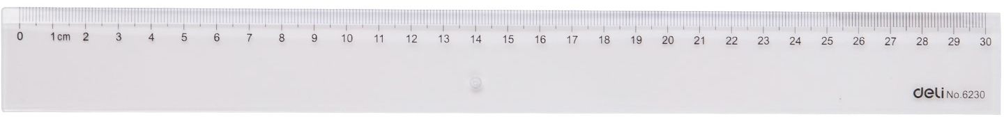 Линия за чертане Deli Essential - E6230, 30 cm, прозрачна | Ozone.bg