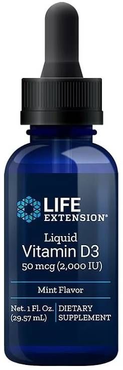 Liquid Vitamin D3, 2000 IU, 29.57 ml, Life Extension | Ozone.bg