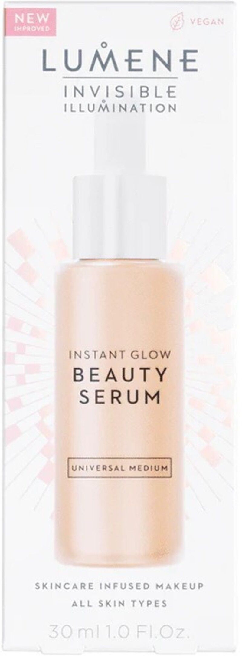 Lumene Invisible Illumination Серум-флуид Instant Glow, Medium, 30 ml ...