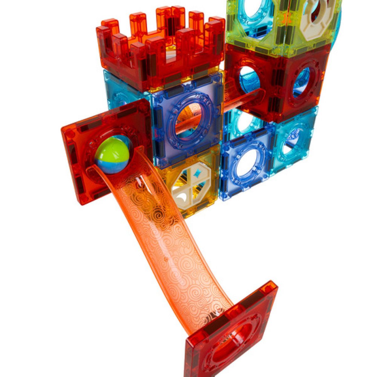 Магнитен конструктор Iso Trade - Писта с топки, 110 части | Отлична ...