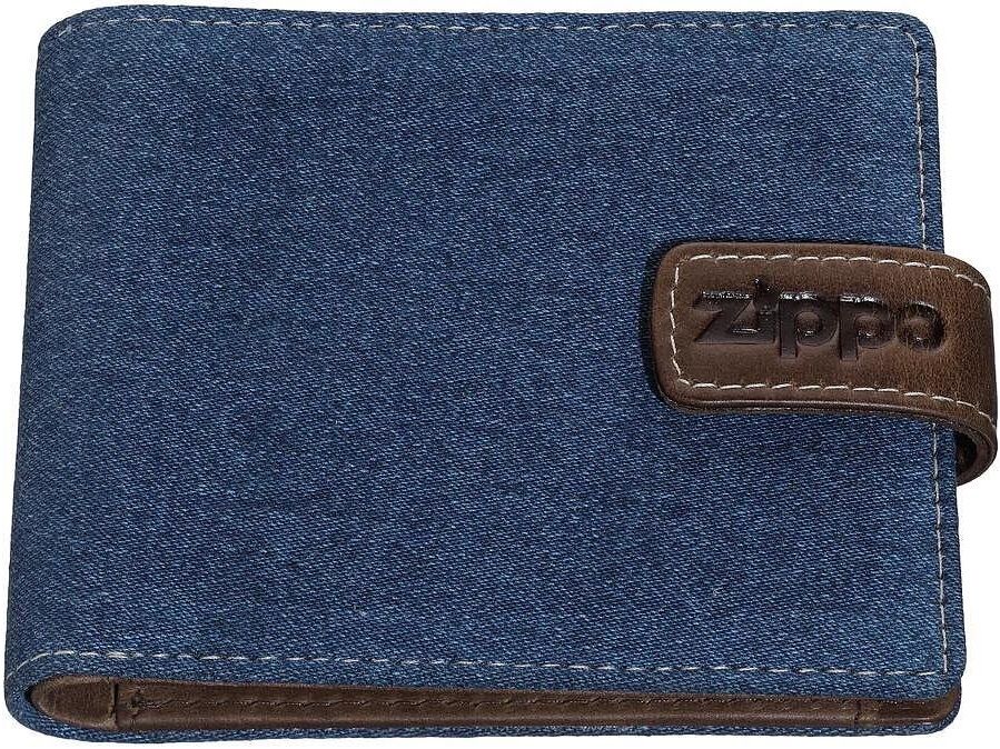 Мъжки портфейл Zippo - Denim, Bi-Fold , RFID защита, Push бутон, деним ...