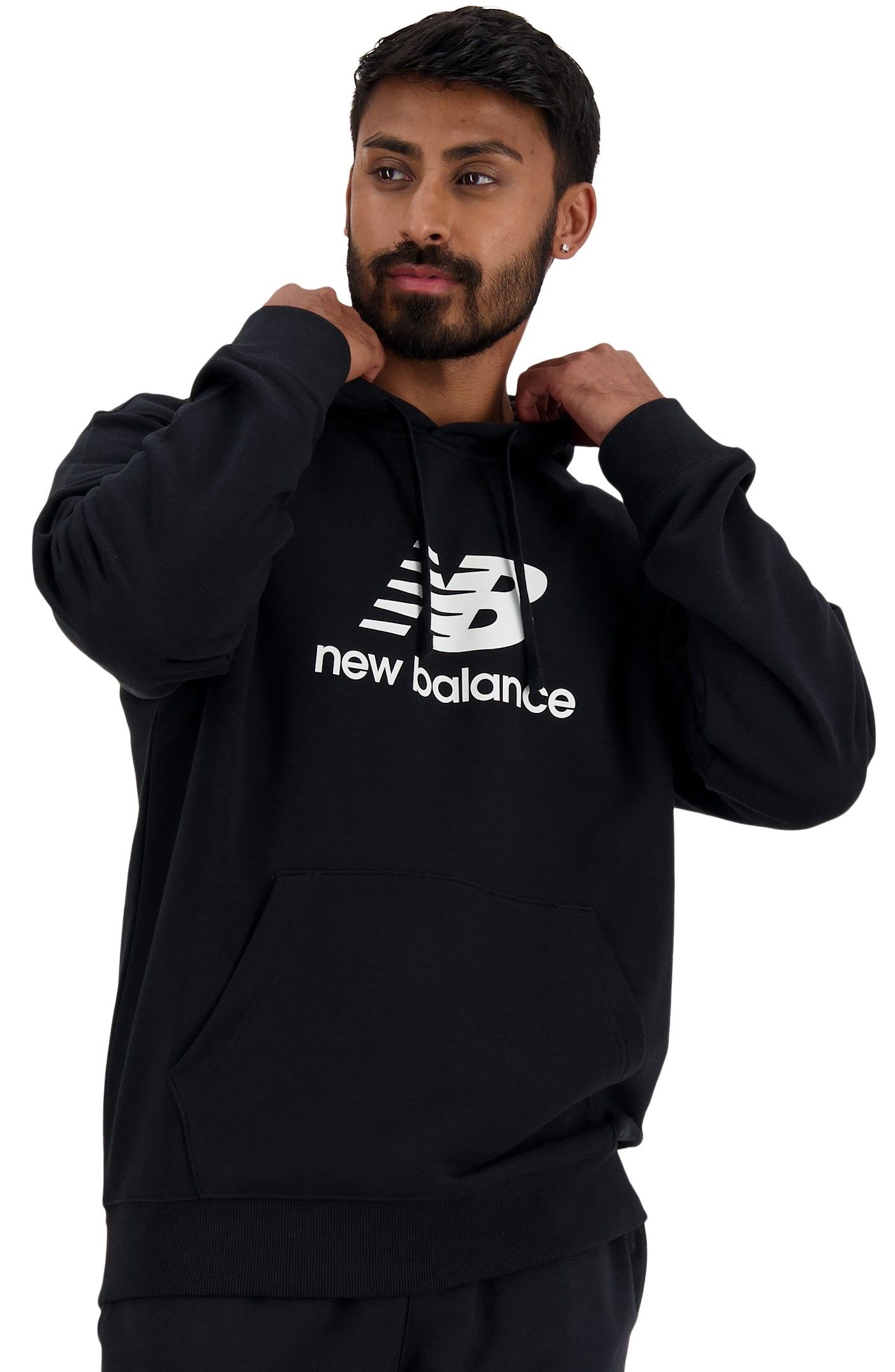 Мъжки суитшърт New Balance - Stacked Logo , черен | Ozone.bg