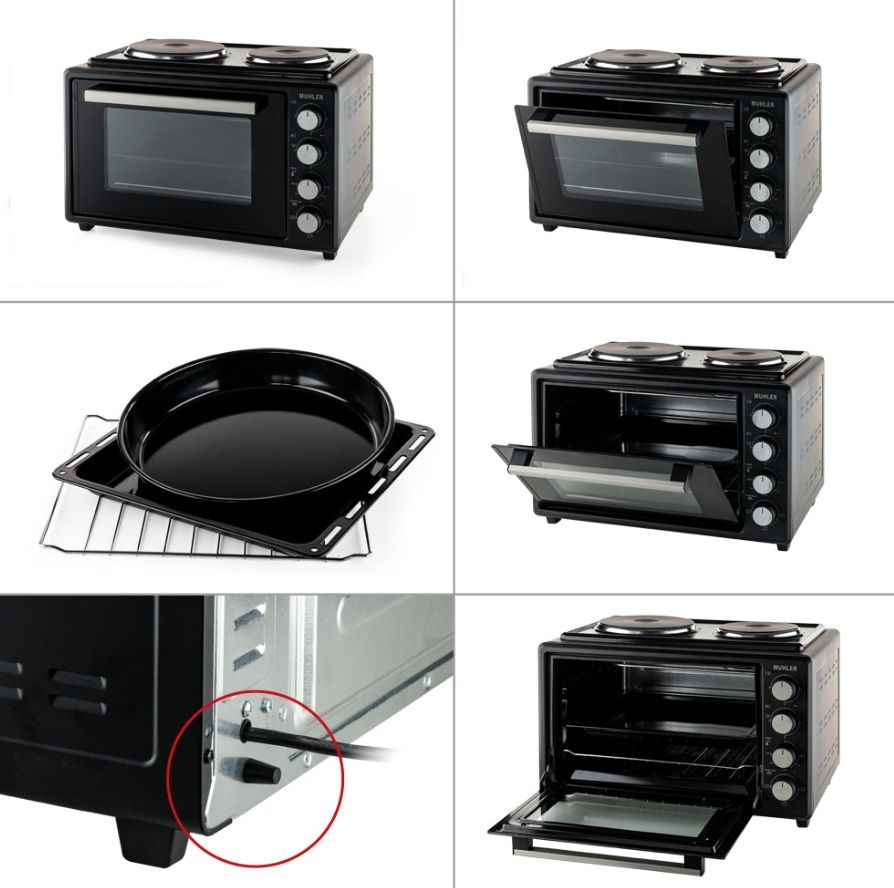 Малка готварска печка Muhler - MC-3522, 3300W, 35 l, черна | Ozone.bg