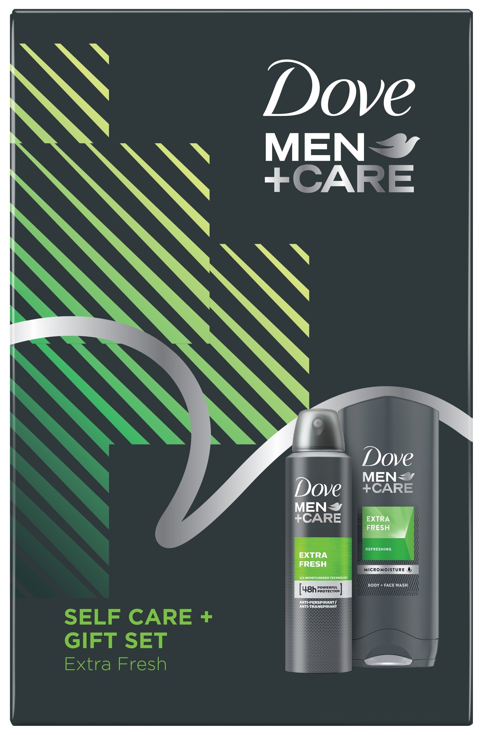 Dove Men+Care Комплект Extra Fresh - Дезодорант и душ гел, 150 + 250 ml ...