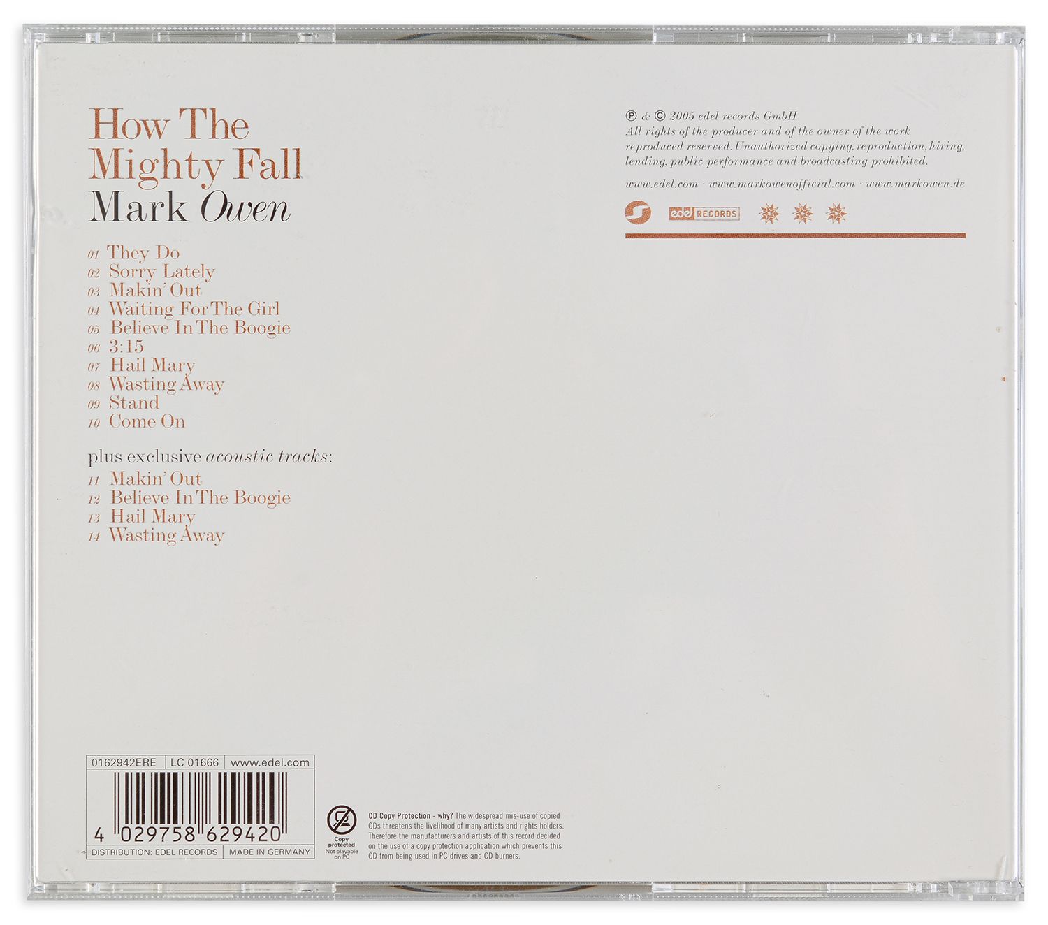 Mark Owen - How the Mighty Fall (CD) Отлична цена | Ozone.bg