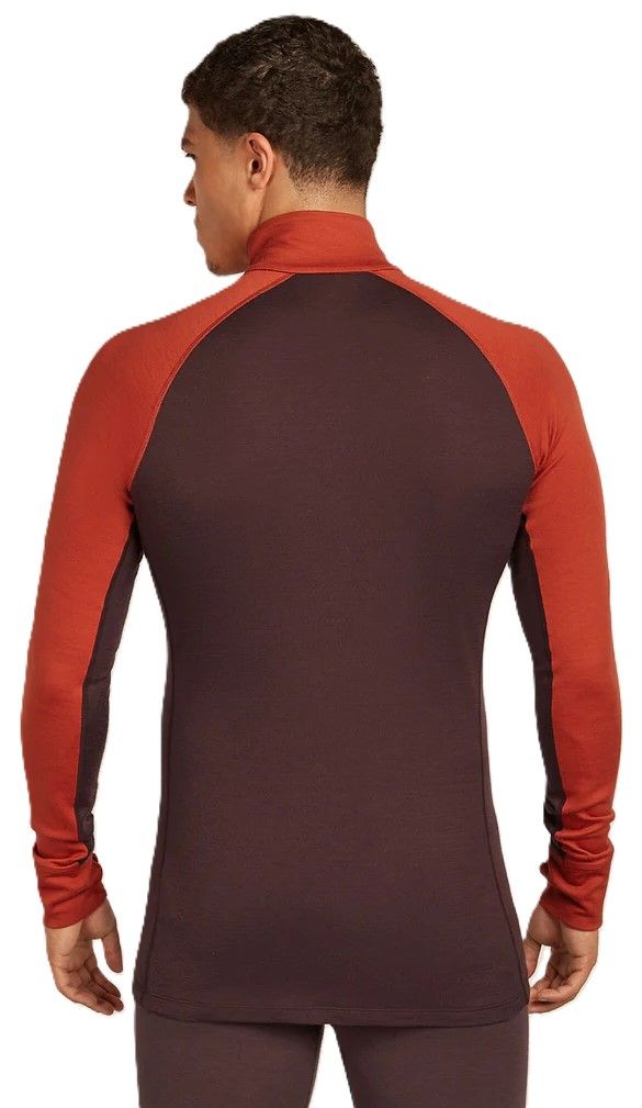Мъжка термоблуза Icebreaker - 260 ZoneKnit LS half zip, червена | Ozone.bg