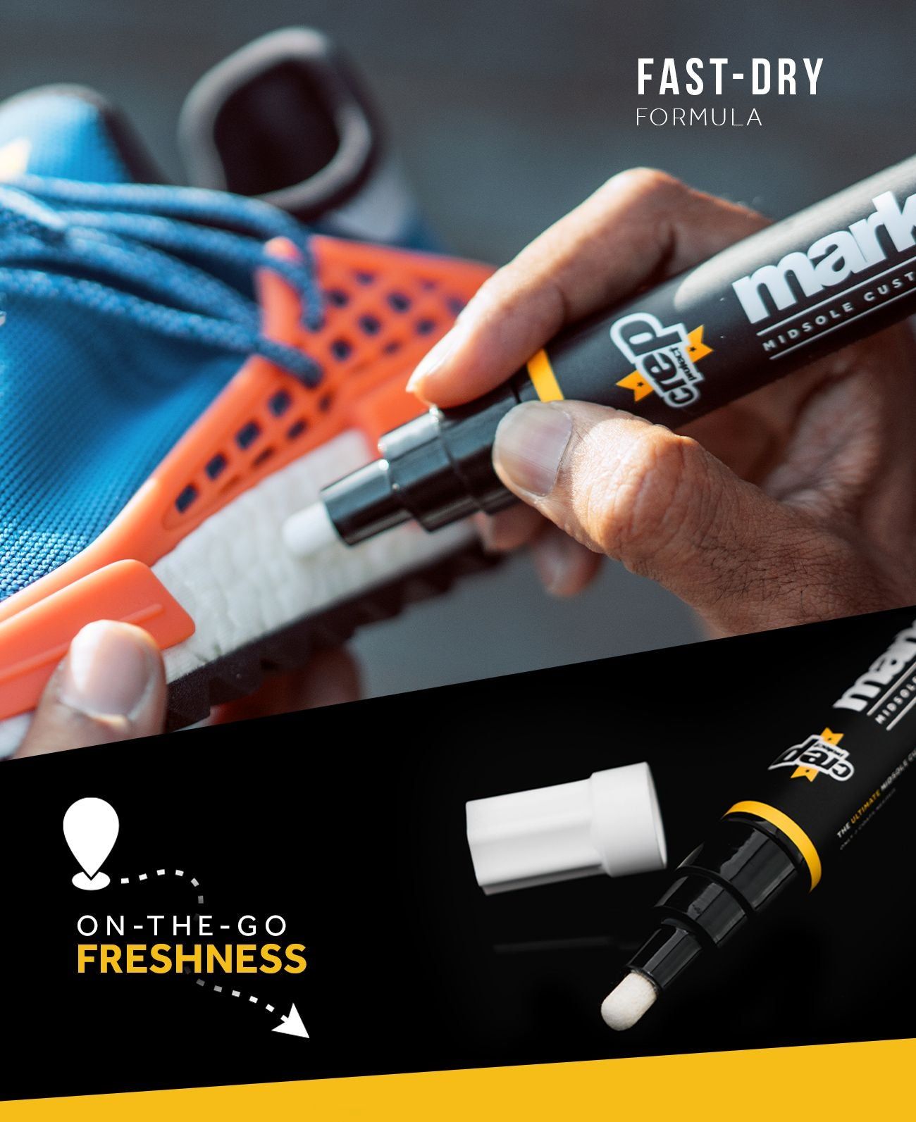 Маркер за обувки Crep Protect - Mark-On Pen, бял | Ozone.bg