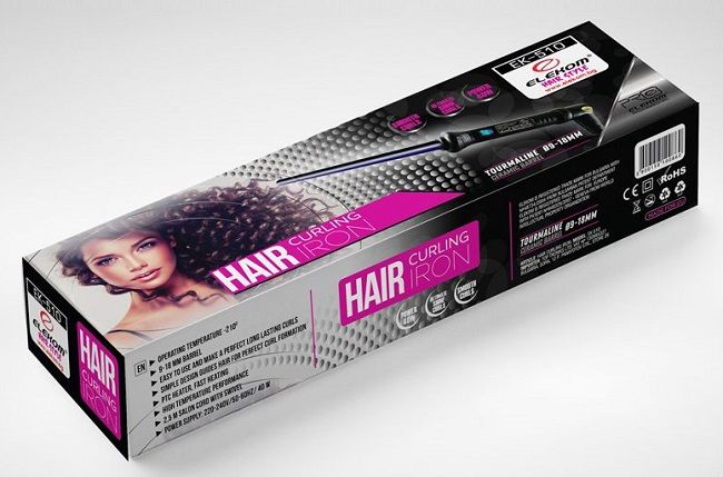 Маша за коса Elekom - EK-510, 210°C, 9-18mm, черна | Ozone.bg