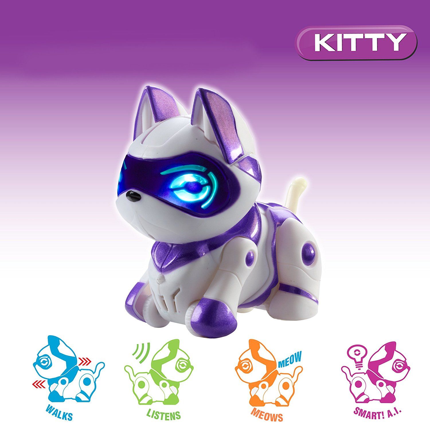 Интерактивна играчка Manley TEKSTA Micro Pets - Робот, Коте | Отлична ...