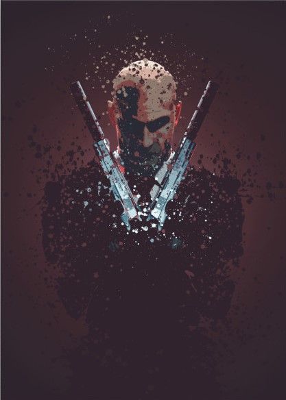 Метален постер Displate Games: Hitman - Agent 47 | Ozone.bg