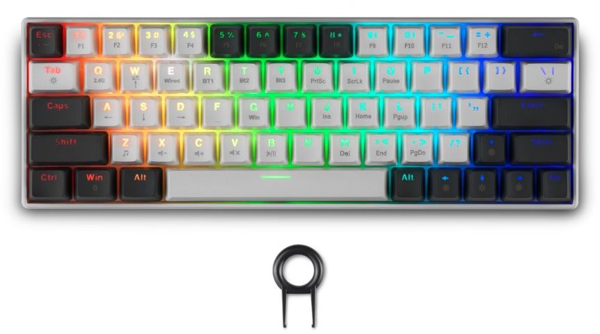 Механична клавиатура Spartan Gear - Pegasus 2, безжична, Red, RGB, бяла/сива | Ozone.bg