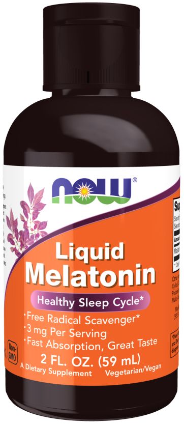Melatonin Liquid, 59 ml, Now | Ozone.bg