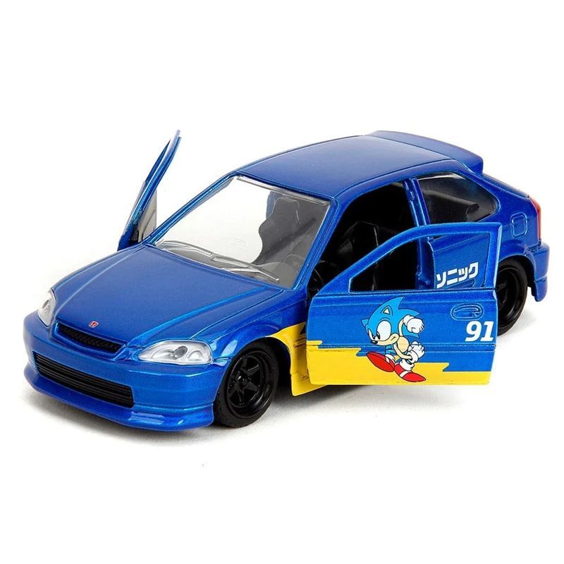 Метална количка Jada Toys Sonic - 1997 Honda Civic Type-R, 1:32 ...