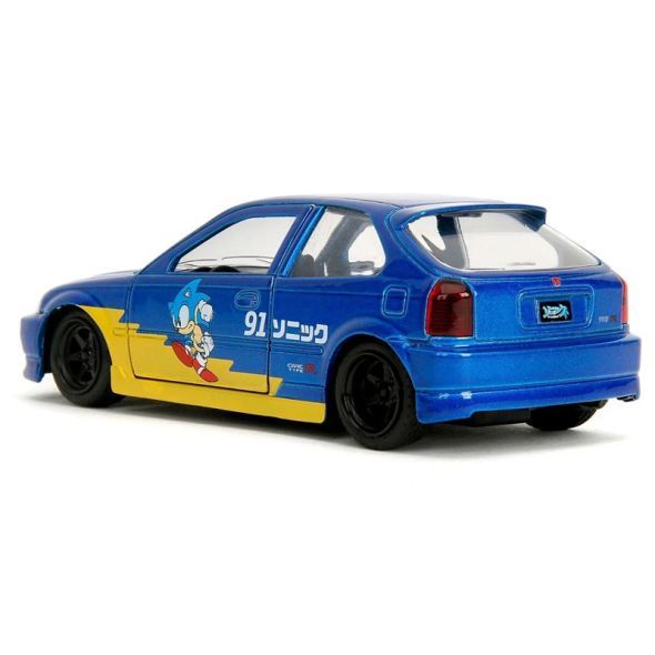 Метална количка Jada Toys Sonic - 1997 Honda Civic Type-R, 1:32 ...