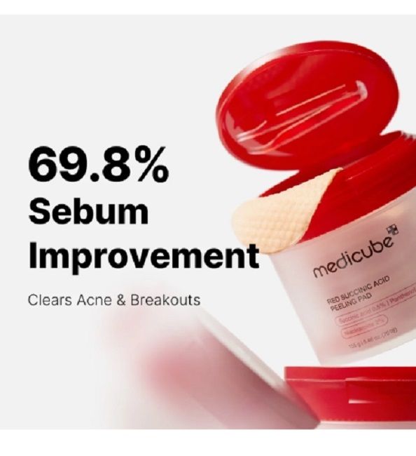 MediCube Тонер падове за лице Red Succinic Acid, 70 броя | Ozone.bg