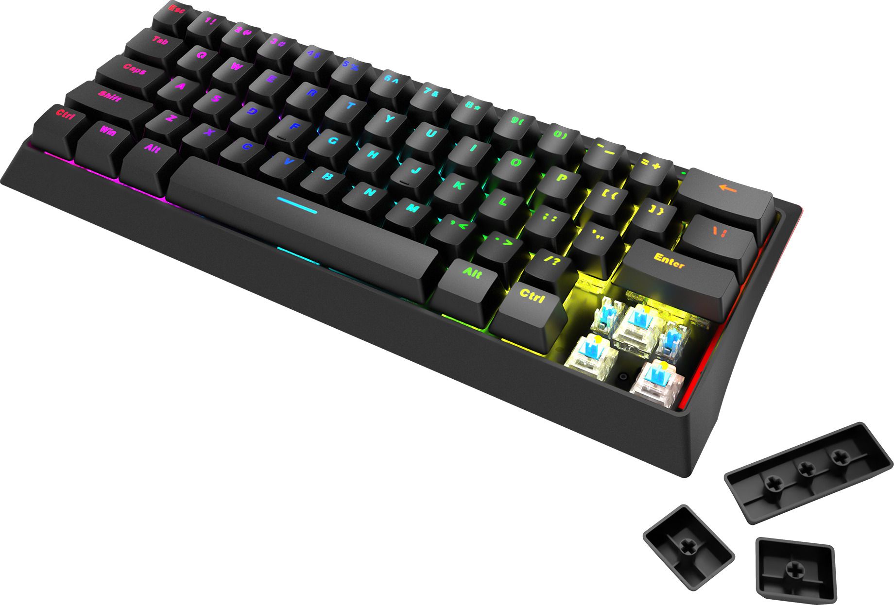 Механична клавиатура Marvo - KG962, Blue Switches, черна | Ozone.bg
