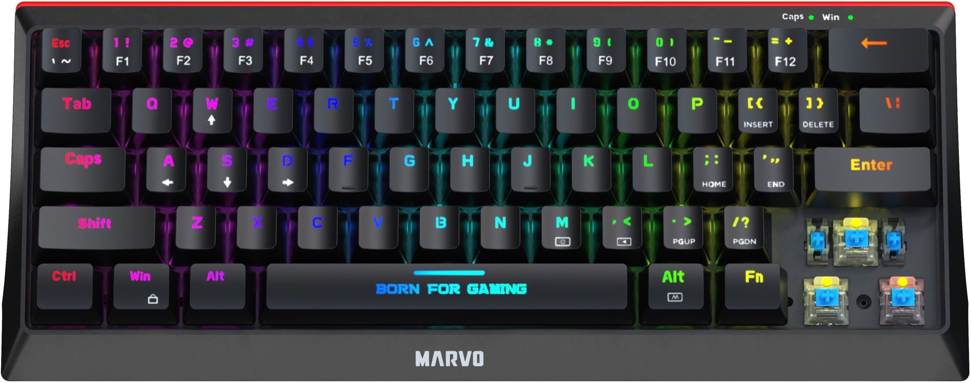 Механична клавиатура Marvo - KG962, Blue Switches, черна | Ozone.bg
