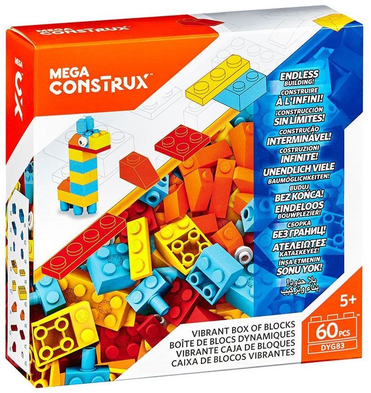 Конструктор Mega Construx Building Bricks - Vibrant Box, 60 части ...