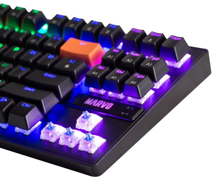 Механична клавиатура Marvo - KG901C TKL, Jixian Blue, черна | Ozone.bg