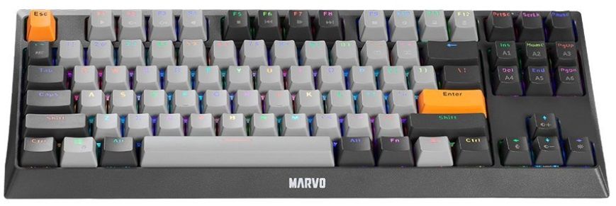 Механична клавиатура Marvo - KG980-B, Blue switches, RGB, черна | Ozone.bg