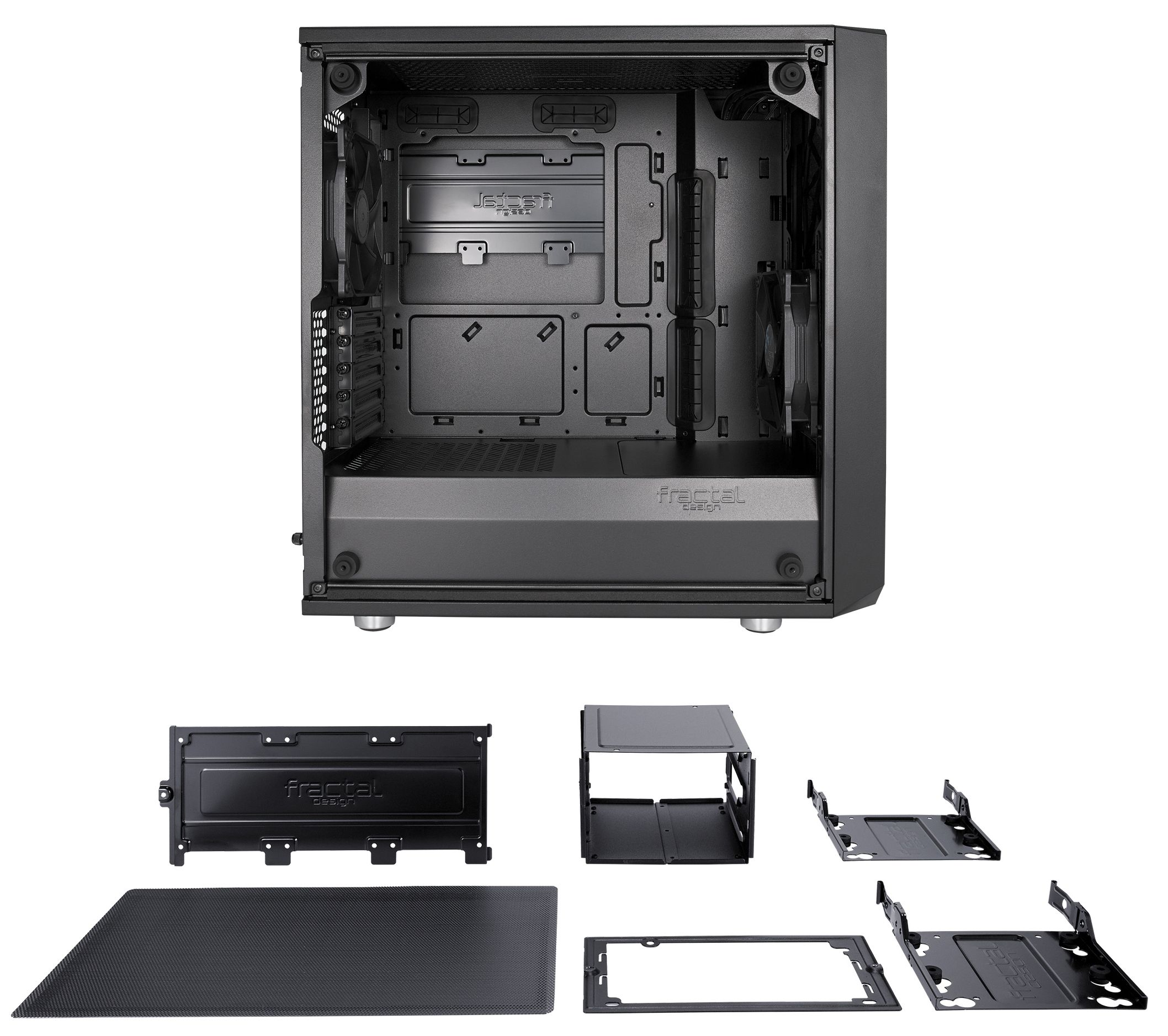 Кутия Fractal Design Meshify - C Mini, micro ATX, с прозрачен капак ...