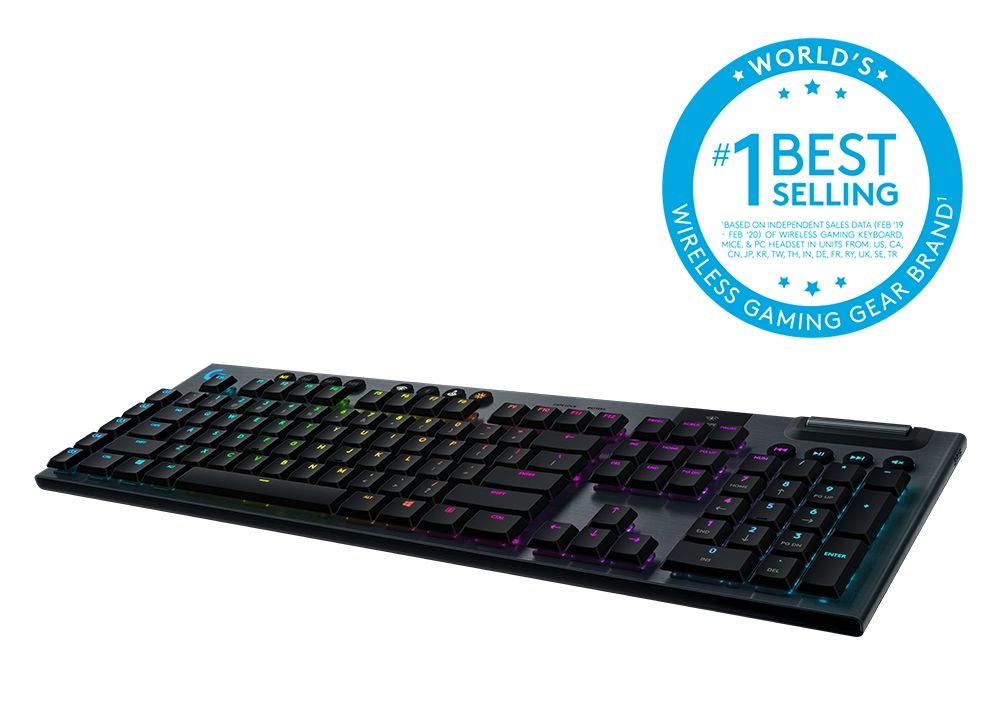 Механична клавиатура Logitech - G915, US Layout, linear switches, черна ...