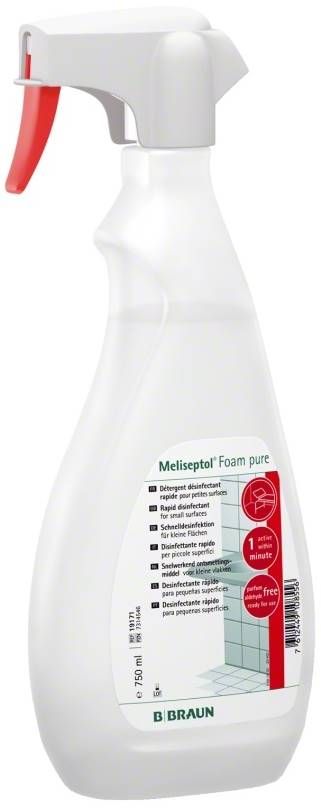 Meliseptol Foam Pure Дезинфектант за повърхности, 750 ml, B. Braun ...