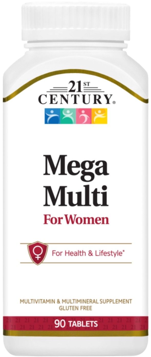 Mega Multi for Women, 90 таблетки, 21st Century | Ozone.bg