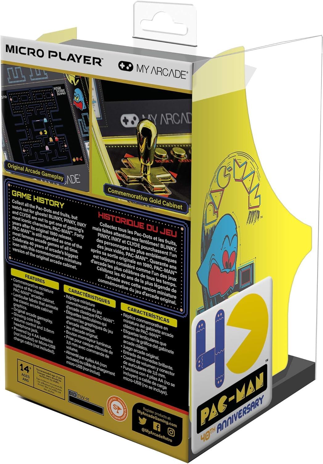 Мини ретро конзола My Arcade - Pac-Man 40th Anniversary Micro Player (Premium Edition) | Ozone.bg