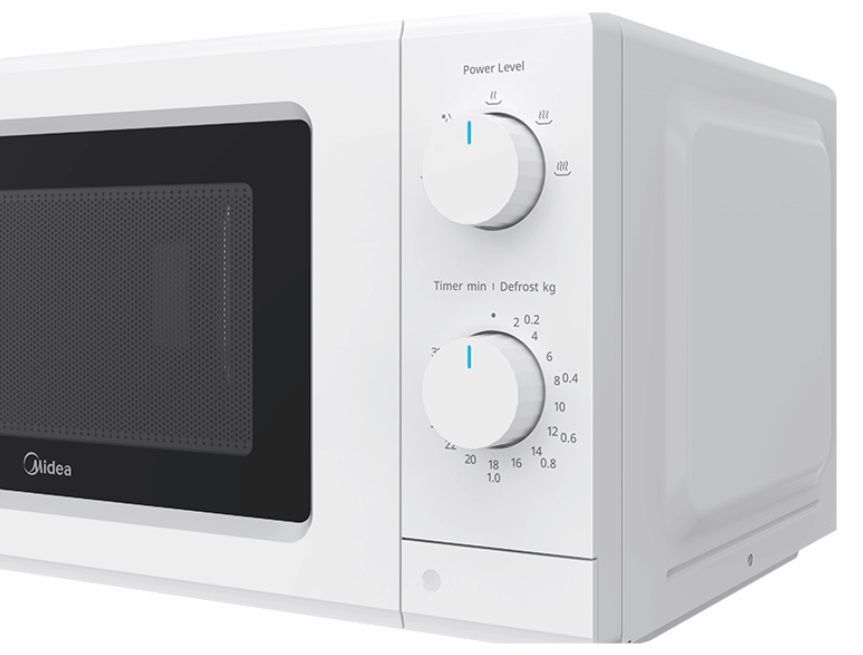 Микровълнова печка Midea - MD-MP012MK-WH, 700W, 19 L, бяла | Ozone.bg