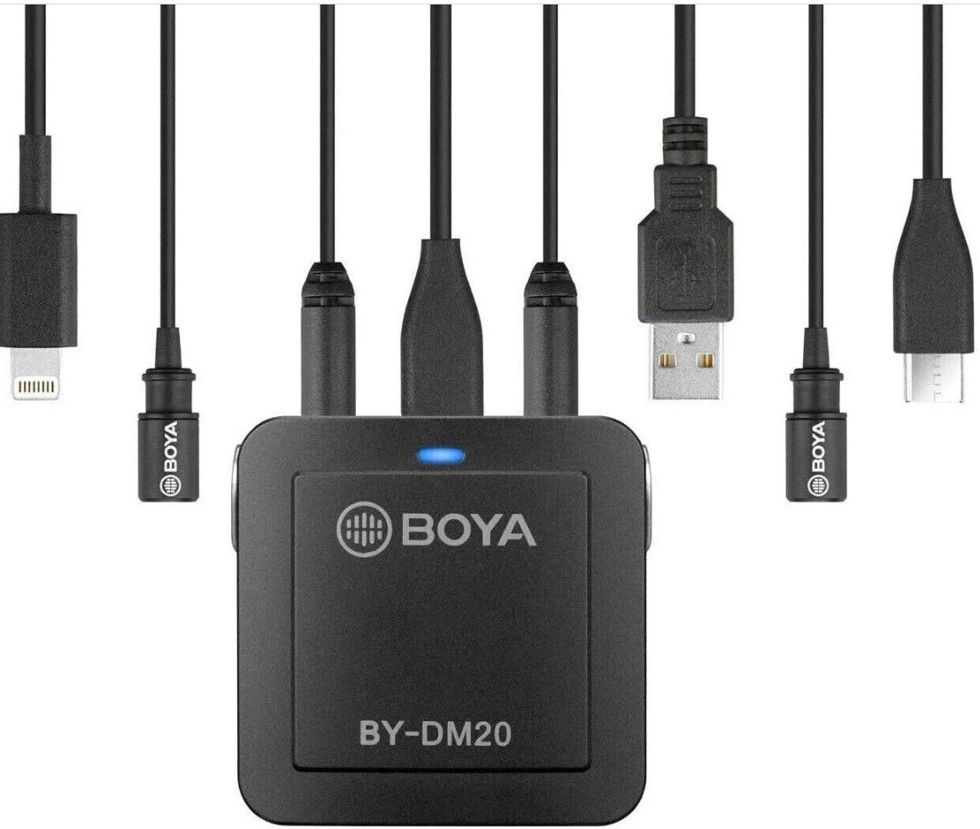 Микрофон тип брошка Boya - BY-DM20, черен | Ozone.bg