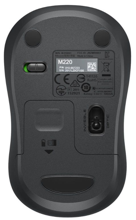 Мишкa Logitech - M240 Silent BT, оптична, безжична, graphite | Ozone.bg