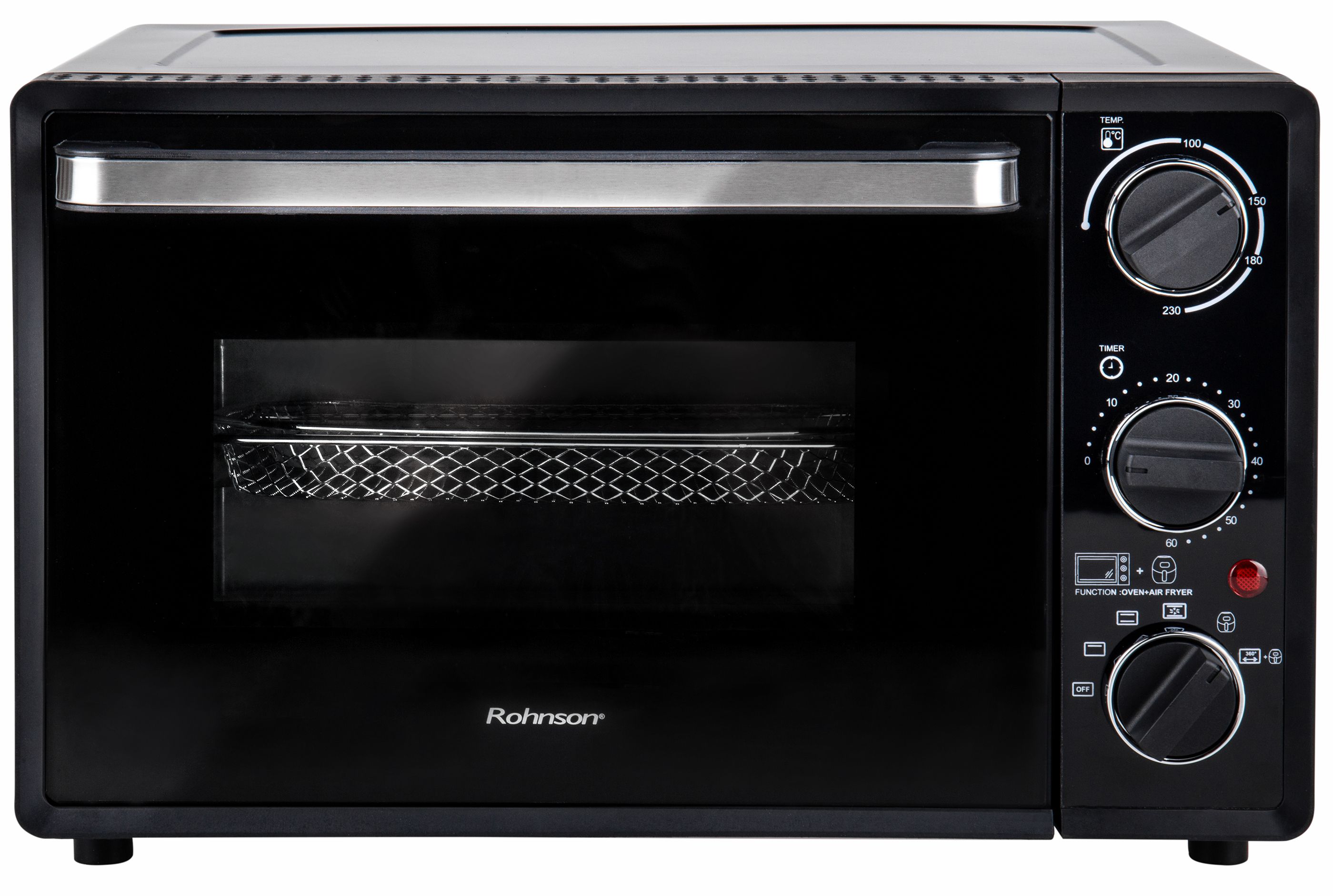 Многофункционална фурна Rohnson - R-2830, 1800 W, 23 l, черна | Ozone.bg