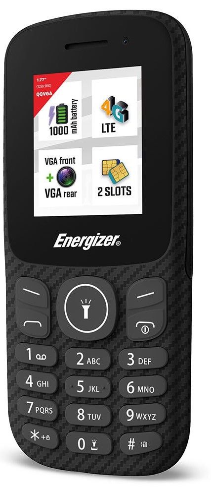 Мобилен телефон Energizer - E130S, 1.77'', 48MB/128MB, черен | Ozone.bg