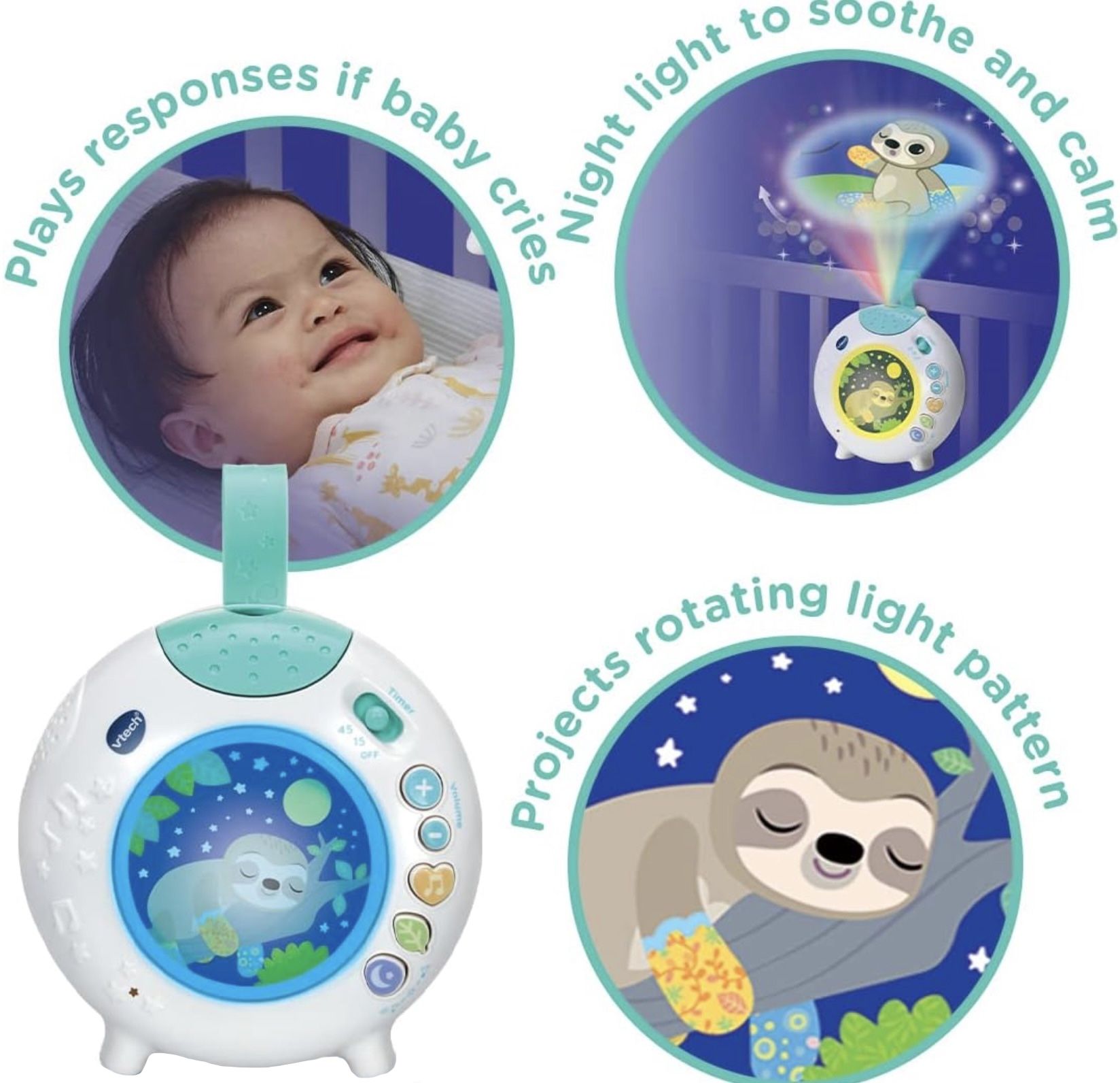 Музикална играчка за легло Vtech - Ленивец | Добра цена | Ozone.bg