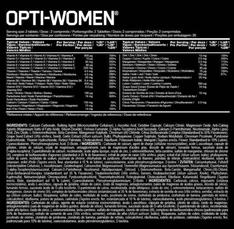 Opti-Women, 60 капсули, Optimum Nutrition | Ozone.bg