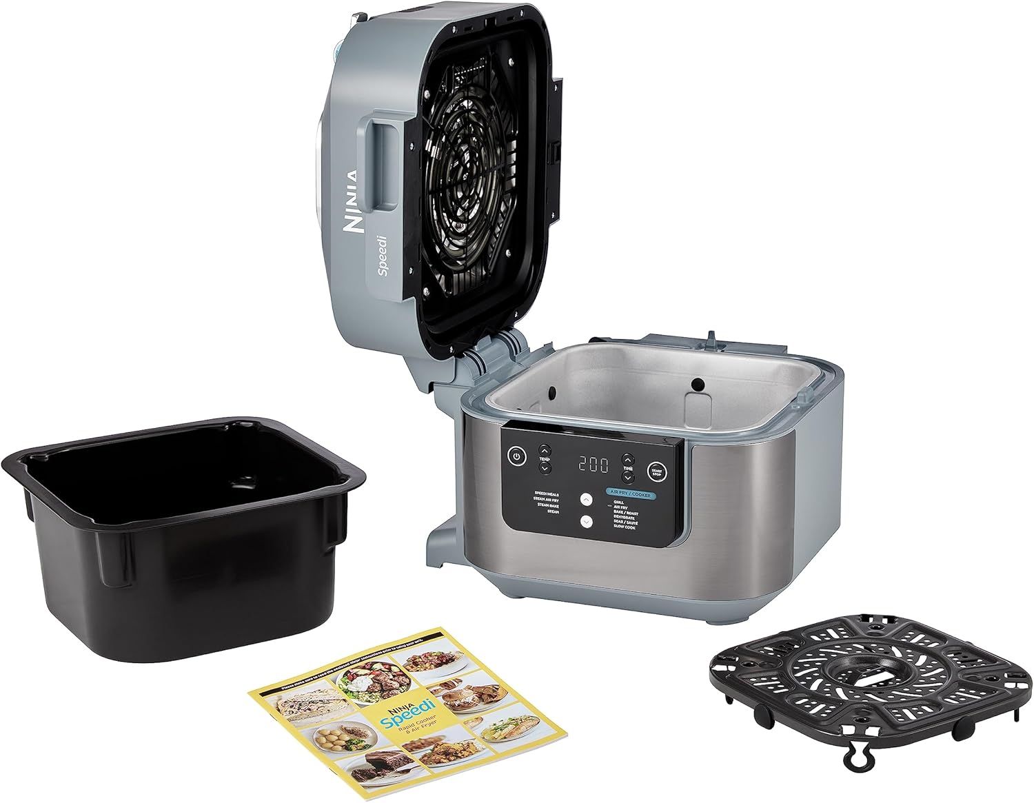 Мултикукър Ninja - Pressure Cooker ON400EU, 1760W, 10 програми, сив ...