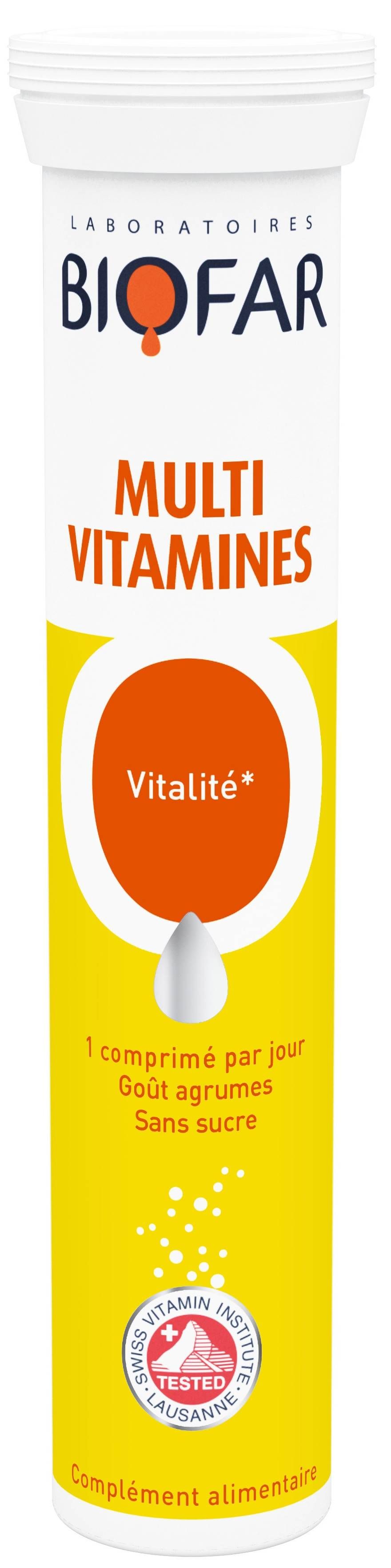 Multivitamines, 20 ефервесцентни таблетки, Biofar | Ozone.bg