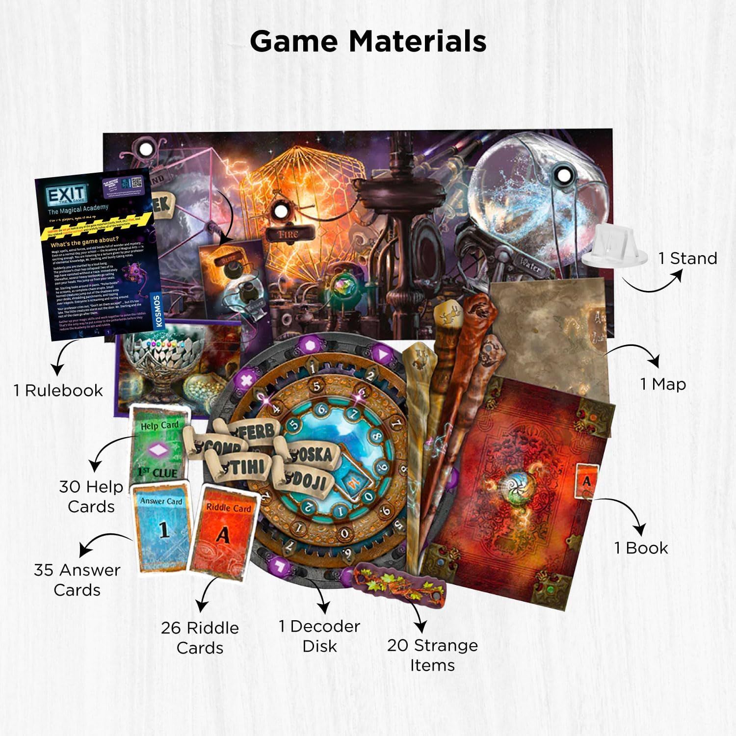 Настолна игра Exit: The Magical Academy - Кооперативна | Ozone.bg
