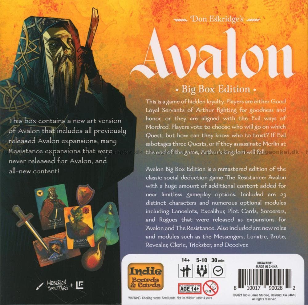 Настолна игра Avalon (Big Box) - парти | Ozone.bg