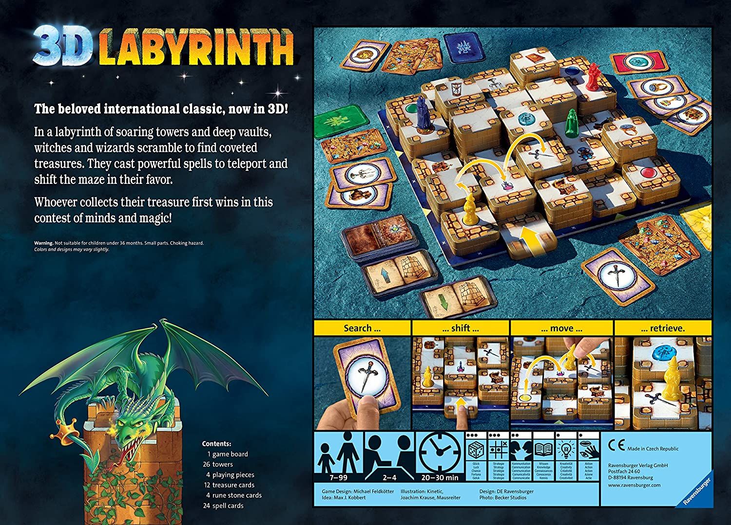 Настолна игра Ravensburger 3D Labyrinth - детска | Ozone.bg
