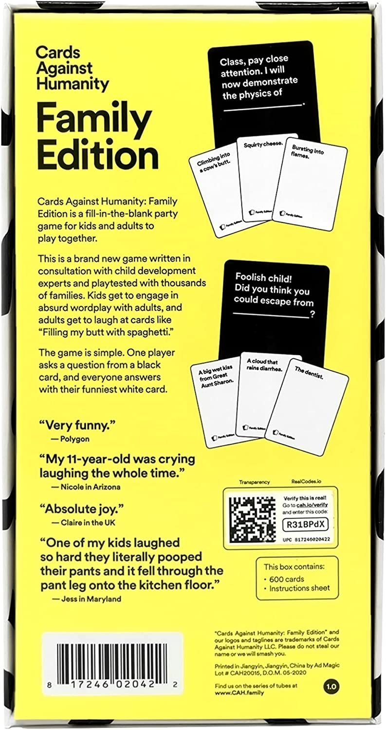Настолна игра Cards Against Humanity: Family Edition - семейна | Ozone.bg