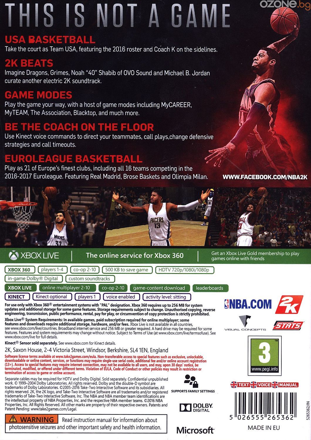 NBA 2K17 (Xbox 360) | Ozone.bg